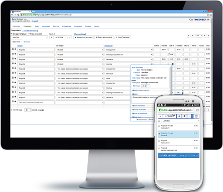 Web Timesheet and Workorder management software